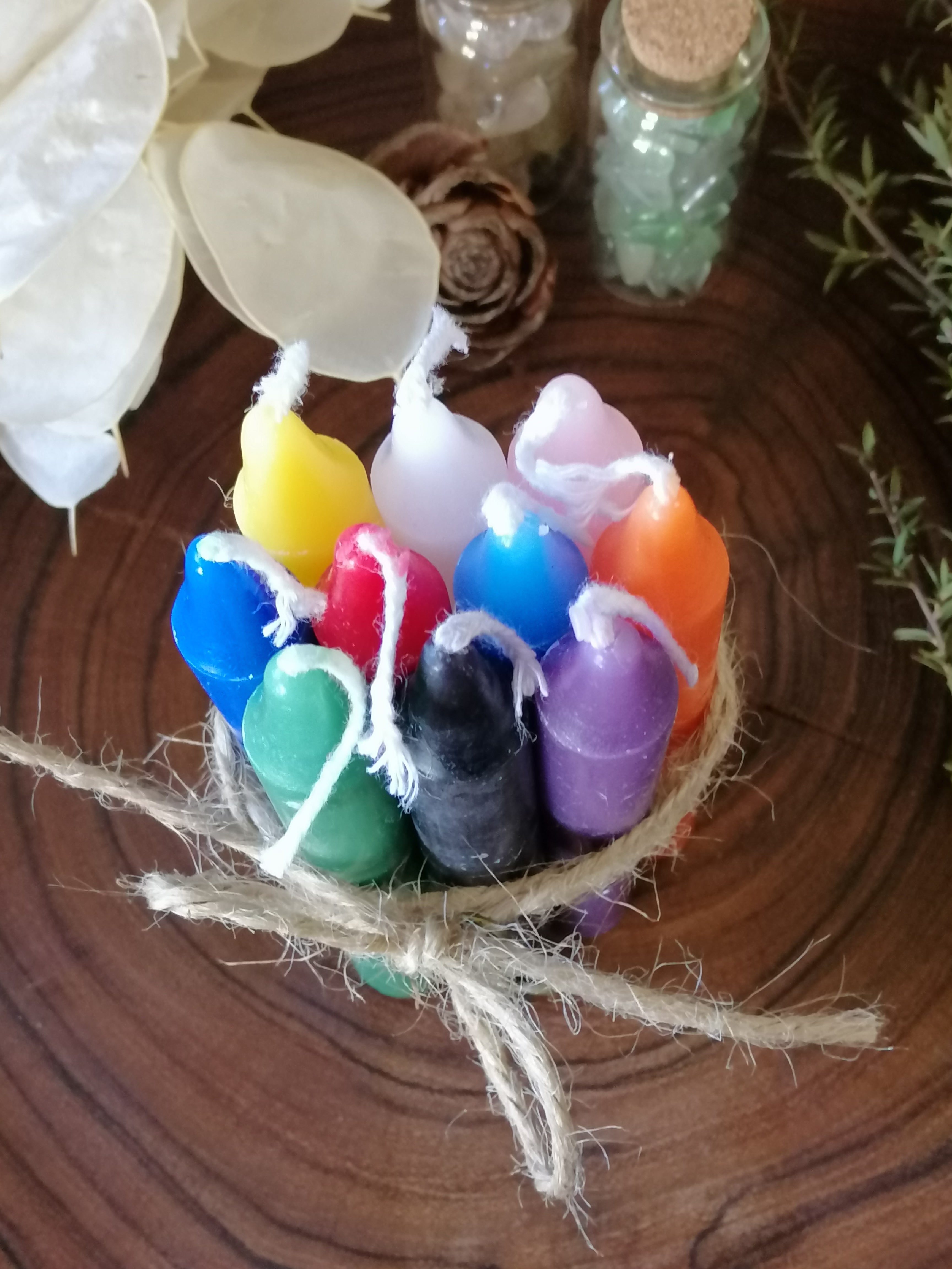Set of 10 Chime Spell Candles – Verbena & Rosemary